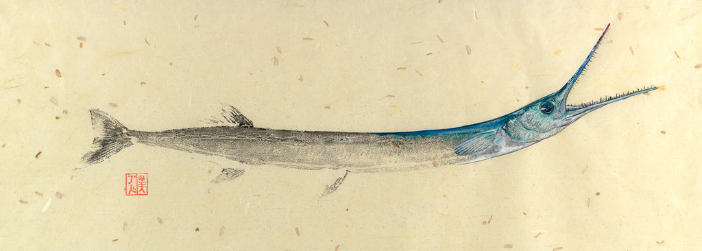 Long Tom Print – Salty Bones Gyotaku